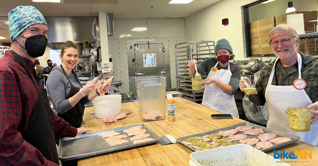 BikeMN Volunteers at Open Arms of Minnesota - Bicycle Alliance of Minnesota